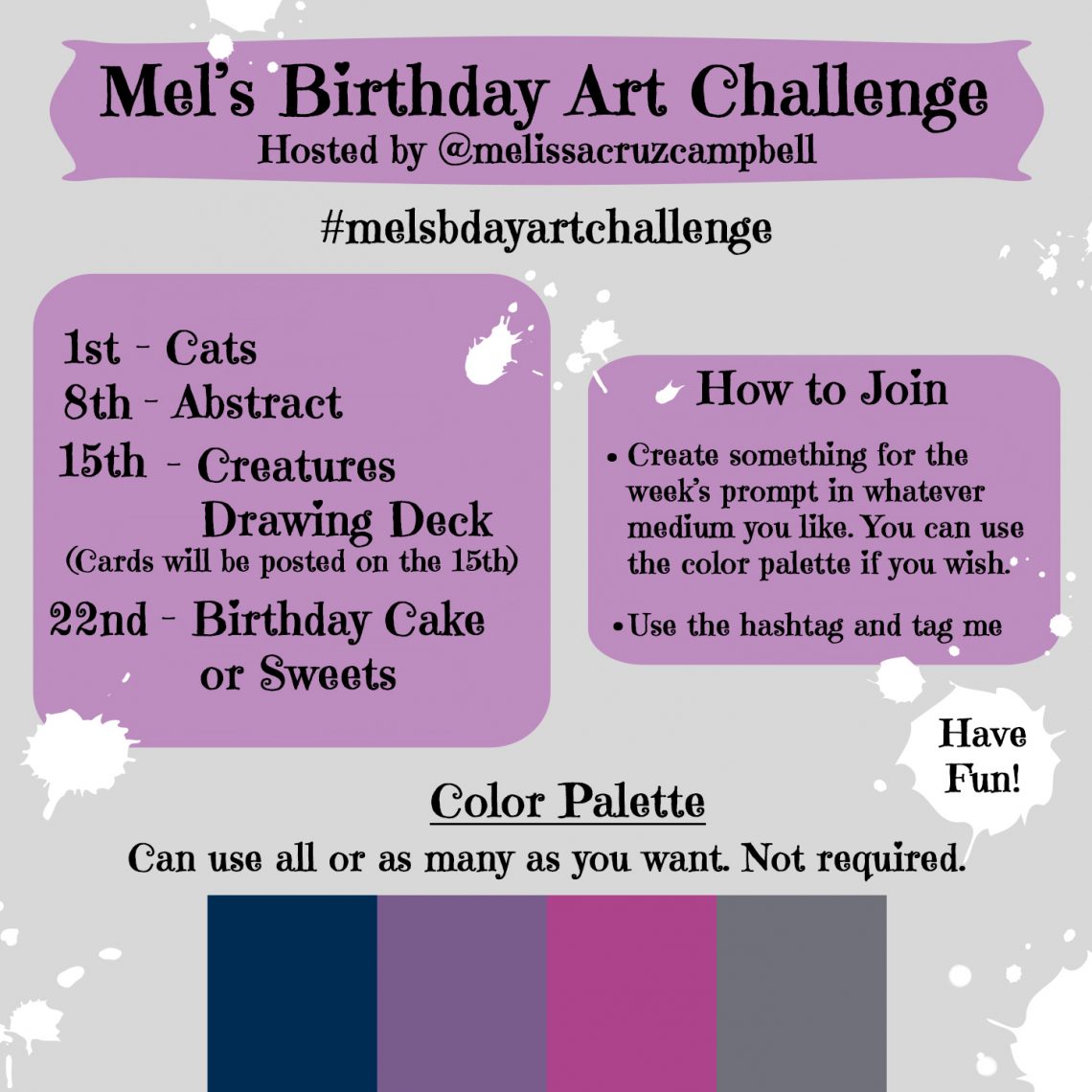 Upcoming Birthday Art Challenge